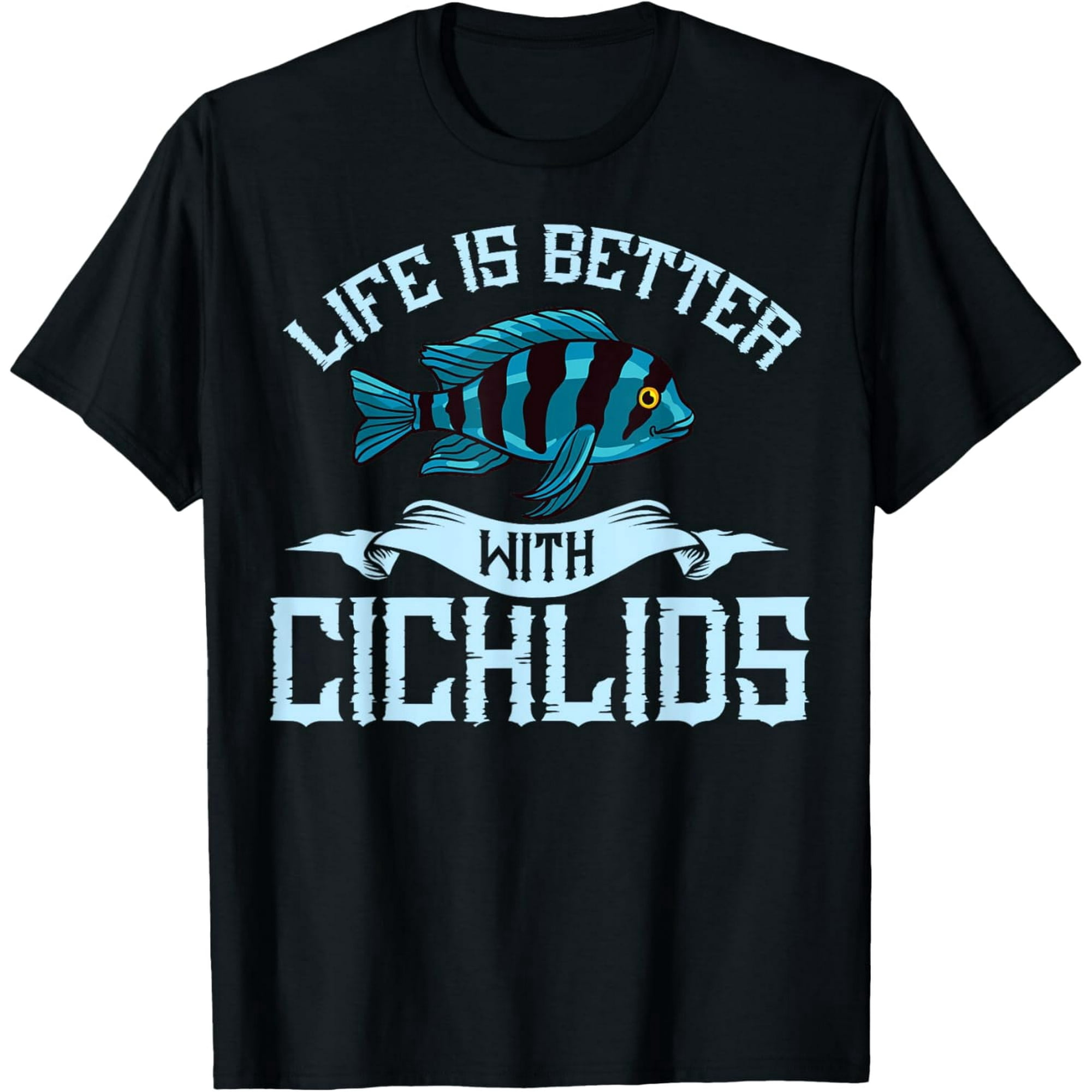 Cichlid Fish Tank Electric Yellow Aquarium T-Shirt men and women can ...