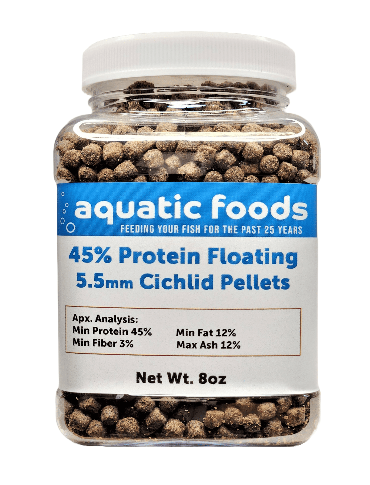 Cichlid Pellets, 45% Protein Floating 5.5mm ( 7/32") Pellets for Larger ...