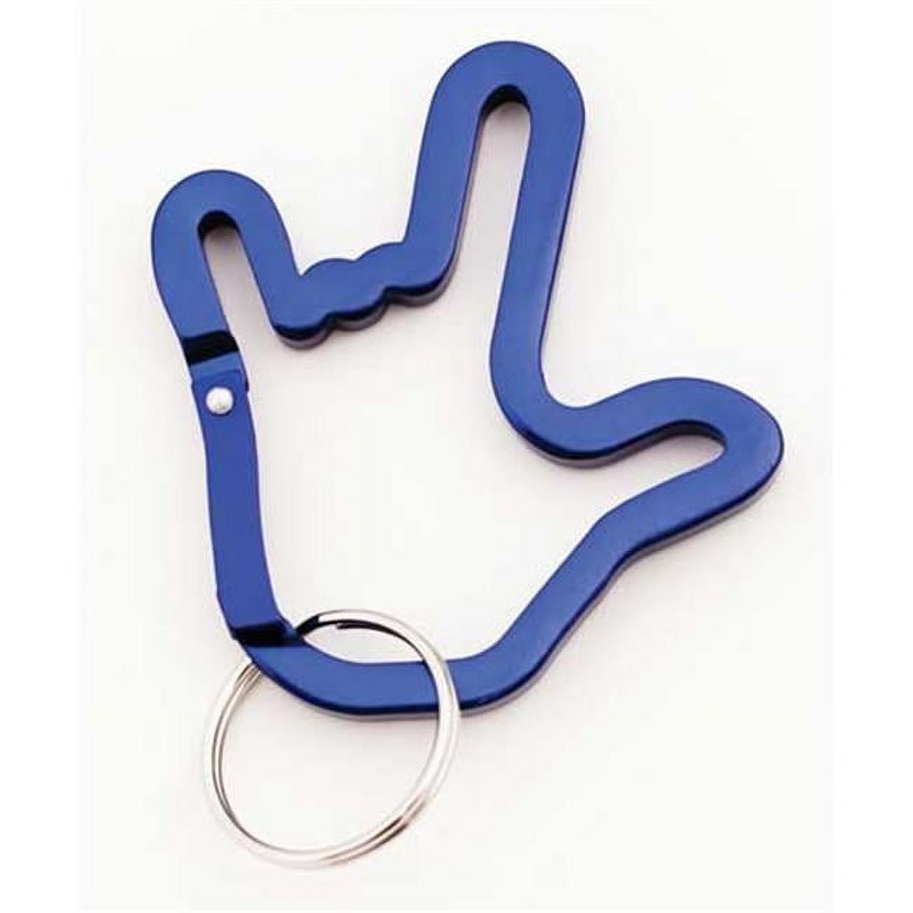 Cicso Independent N425 ILY Handshape Alloy Carabiner - Blue - Walmart.com