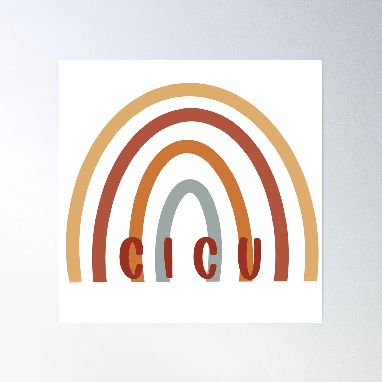 Cicu Rainbow Poster Wall Art, Modern Wall Decor, 16x16 UNFRAMED ...