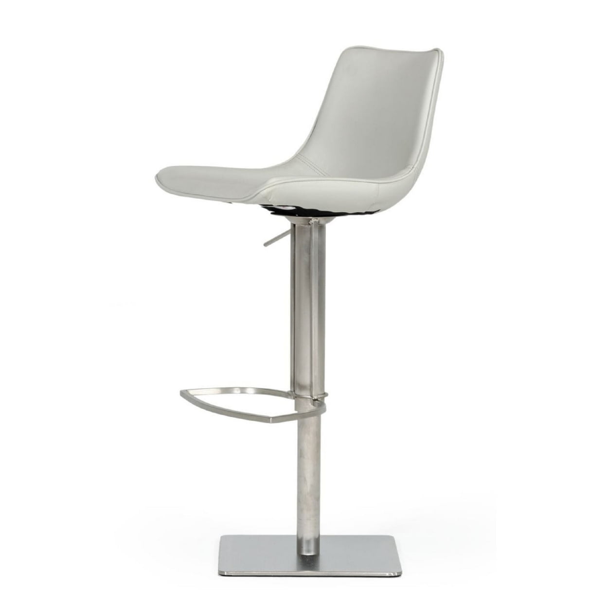 Cid 21 Inch Modern Swivel Counter Bar Stool, White Faux Leather ...