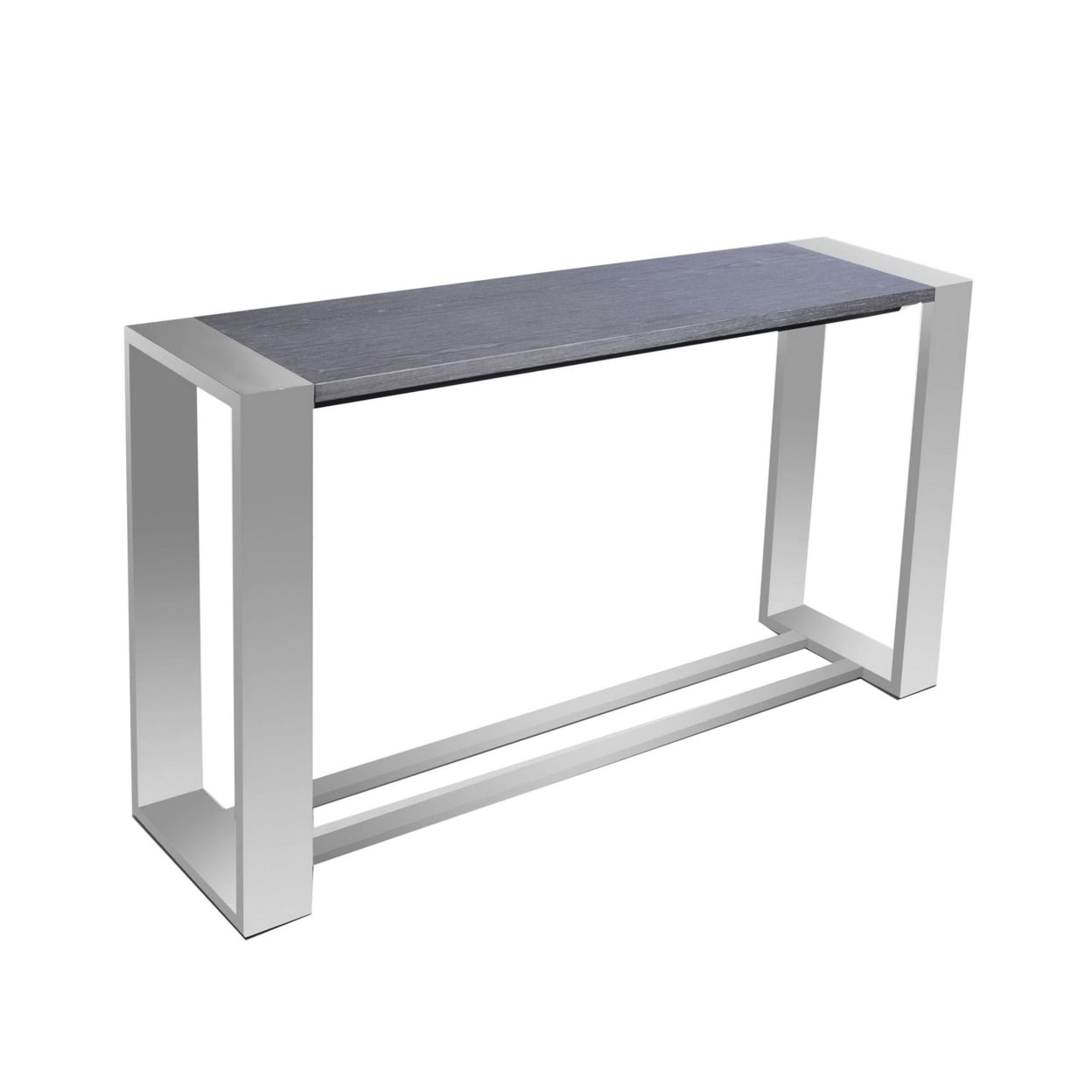 Cid Amy 53 Inch Modern Console Sideboard Table, Chrome Metal, Wood ...