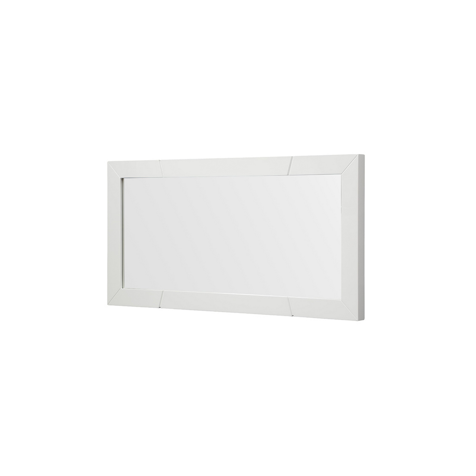 Cid Ape 47 x 27 Inch Rectangular Mirror, Glossy White, Indented Frame ...