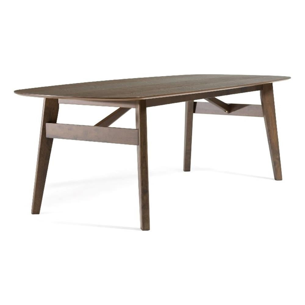 Cid Estele Dining Table-Wenge Brown Solid Wood-Rectangular 95 Inch ...
