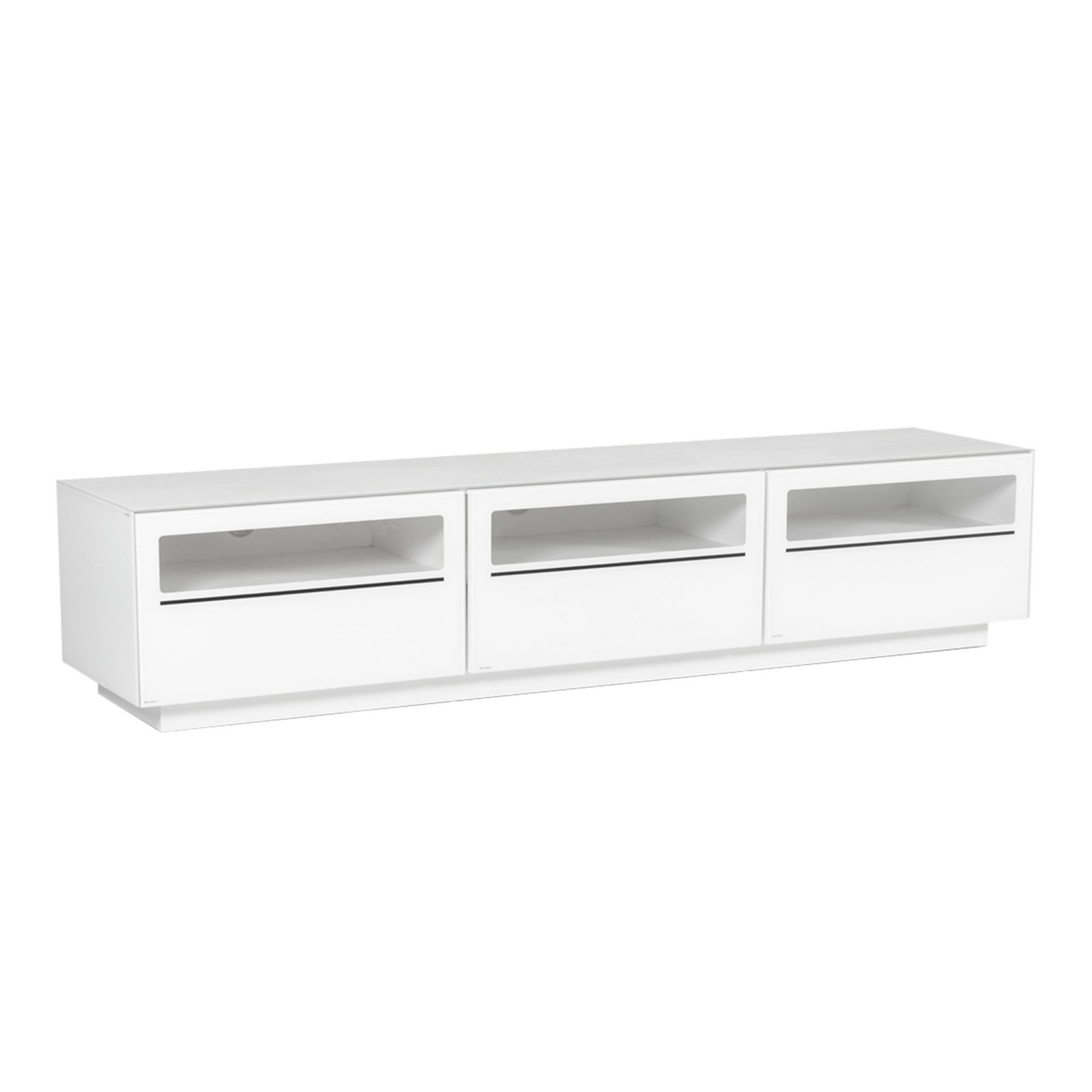 Cid Ila 84 Inch TV Entertainment Console, 3 Drawers, Glass Panels ...