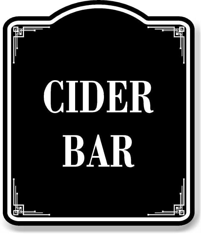 Cider Bar BLACK Aluminum Composite Sign, 20"24" - Walmart.com