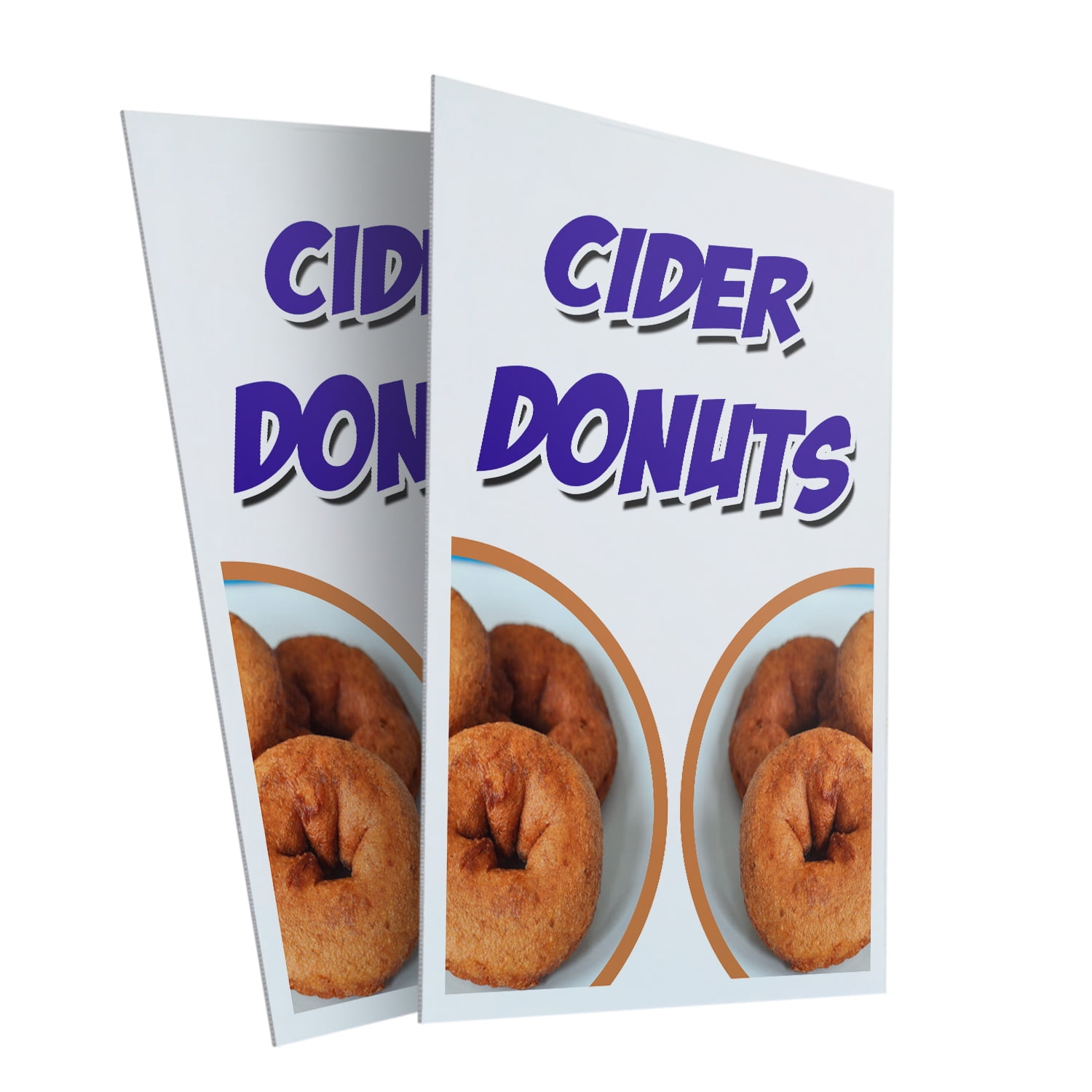 Cider Donuts (2-PACK) 24" x 36" Plastic Signs | Sign Insert 4mm ...