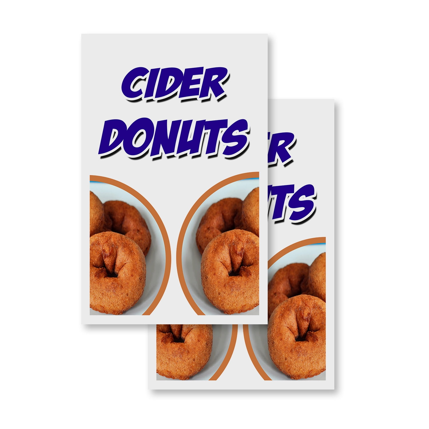 Cider Donuts (2-PACK) 24" x 36" Vinyl Decals | Sign Insert Peel & Stick ...