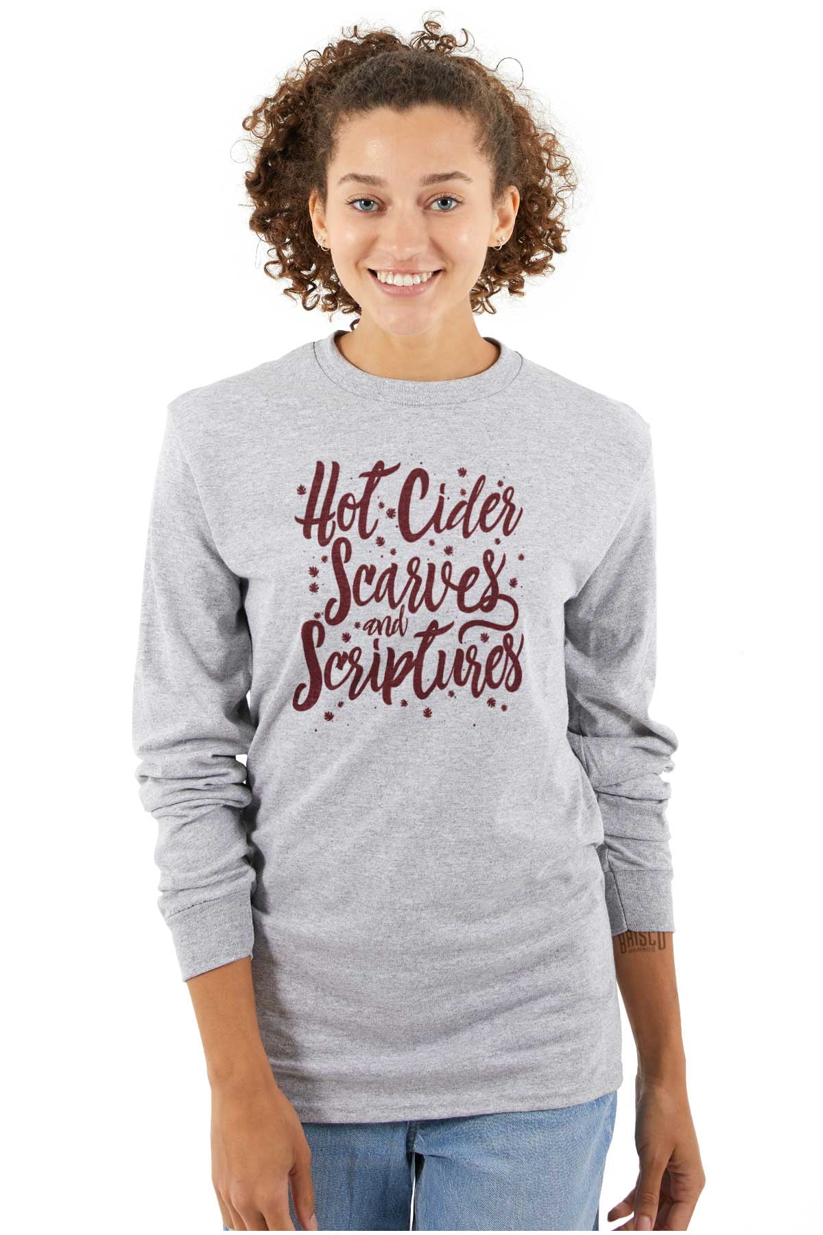 Cider Scarves Scripture Christian Women Plus Size Long Sleeve Tee Brisco Brands 2X - Walmart.com