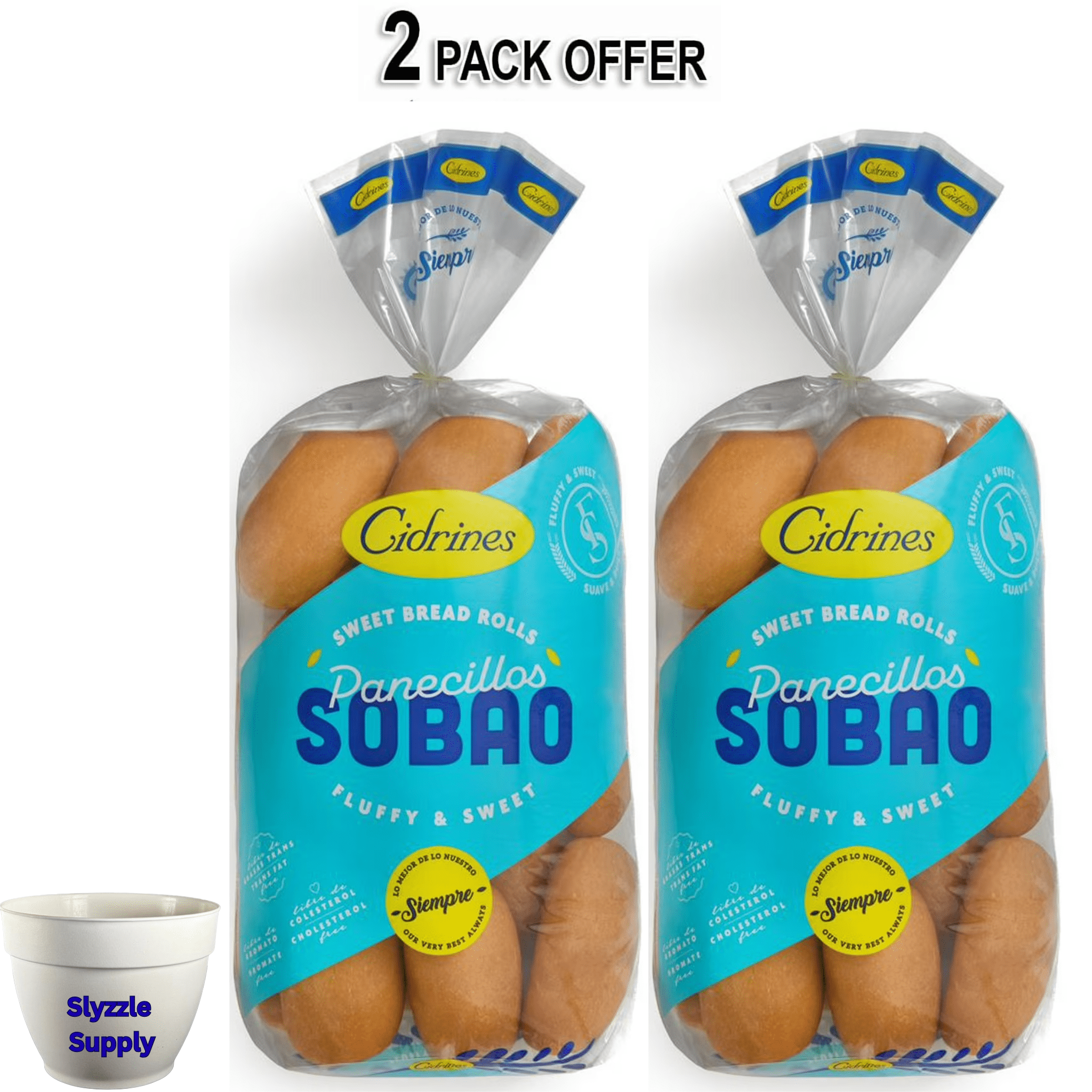 Cidrines Panecillos Sobao Sweet Rolls, 12CT 12OZ Ready to eat, Bakery ...