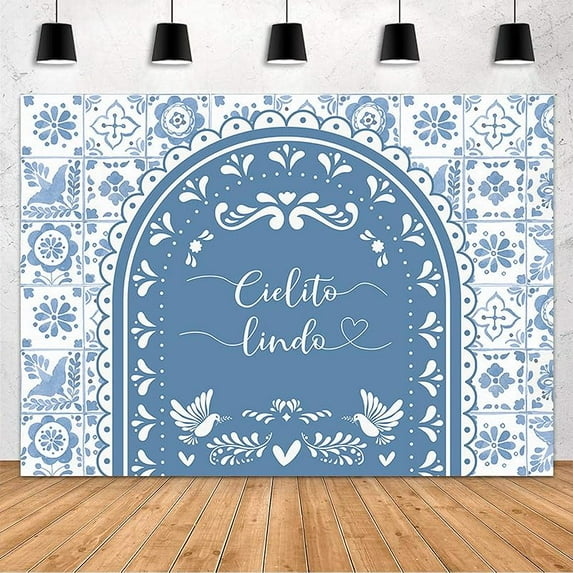 Cie-lito Lin-do Baby Shower Backdrop Blue Arch Cie-lito Lin-do Baby ...