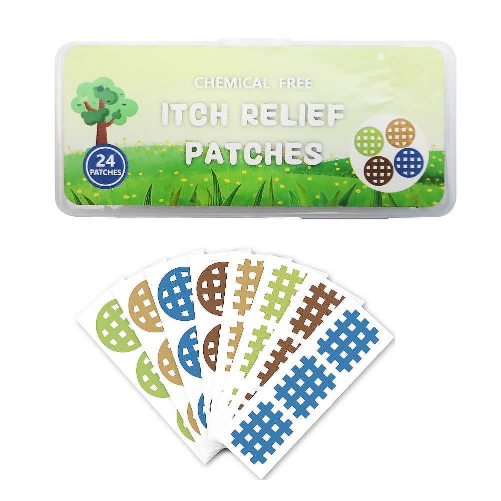 Cieatiam 24 Patches Waterproof Itch Relief Patches,Kids Natural Bite ...
