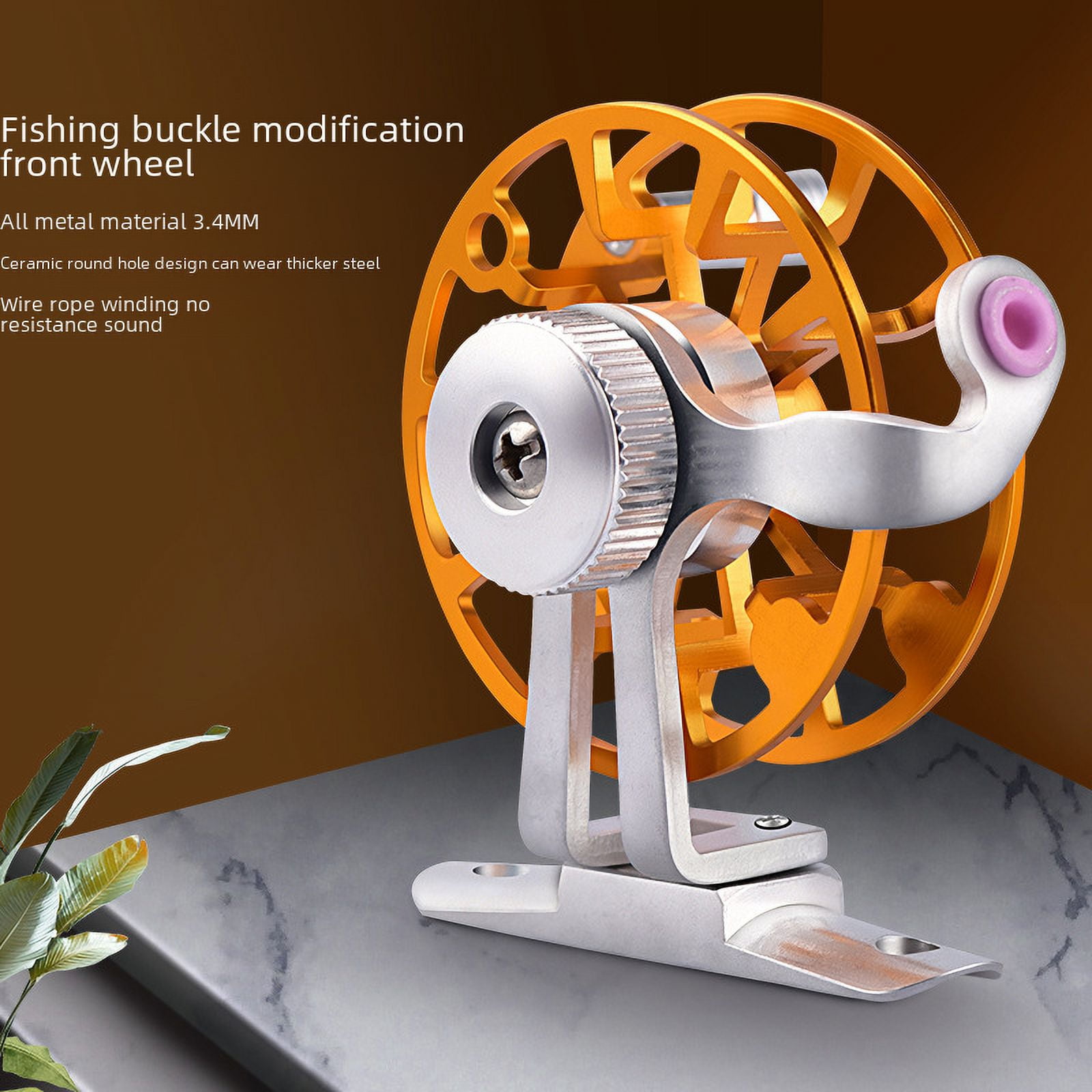 Cieatiam All-metal Front Wheel Refitting Live Fish Buckle Wire Rope ...