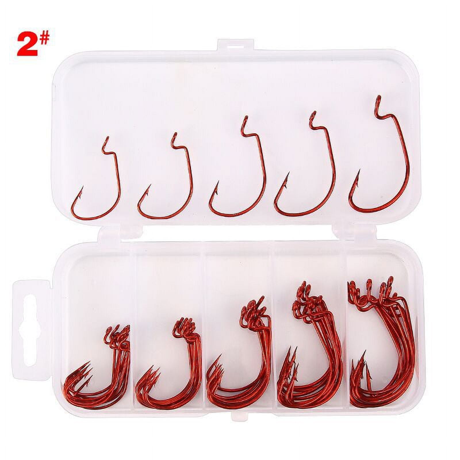 Cieatiam Bait wide belly crank hook Soft Bait hook box 51 pieces crank ...