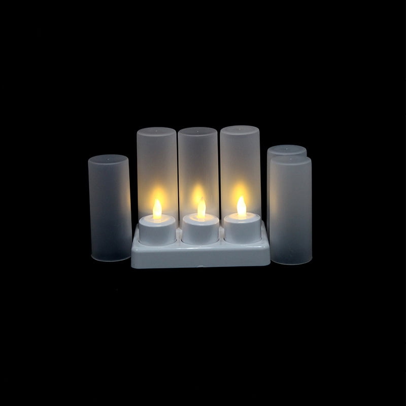 Cieatiam Christmas Day Decorative Candle Light Rechargeable led Tea Wax ...