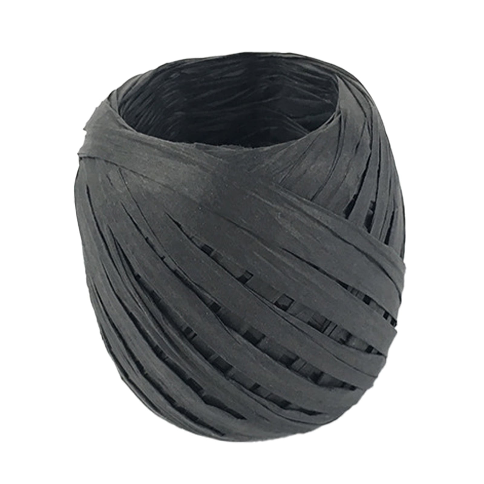 Cieatiam Gift Wrapping Paper Raffi Paper Rope Football Egg Roll, Black ...