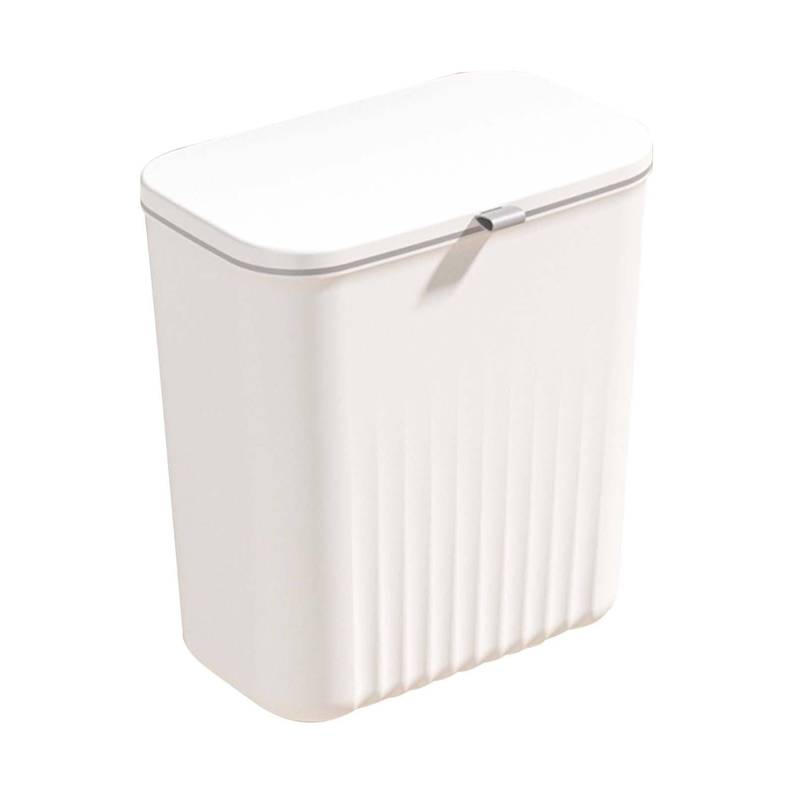 Cieatiam Hanging Trash Can with Lid for Kitchen Cabinet Door or Under ...