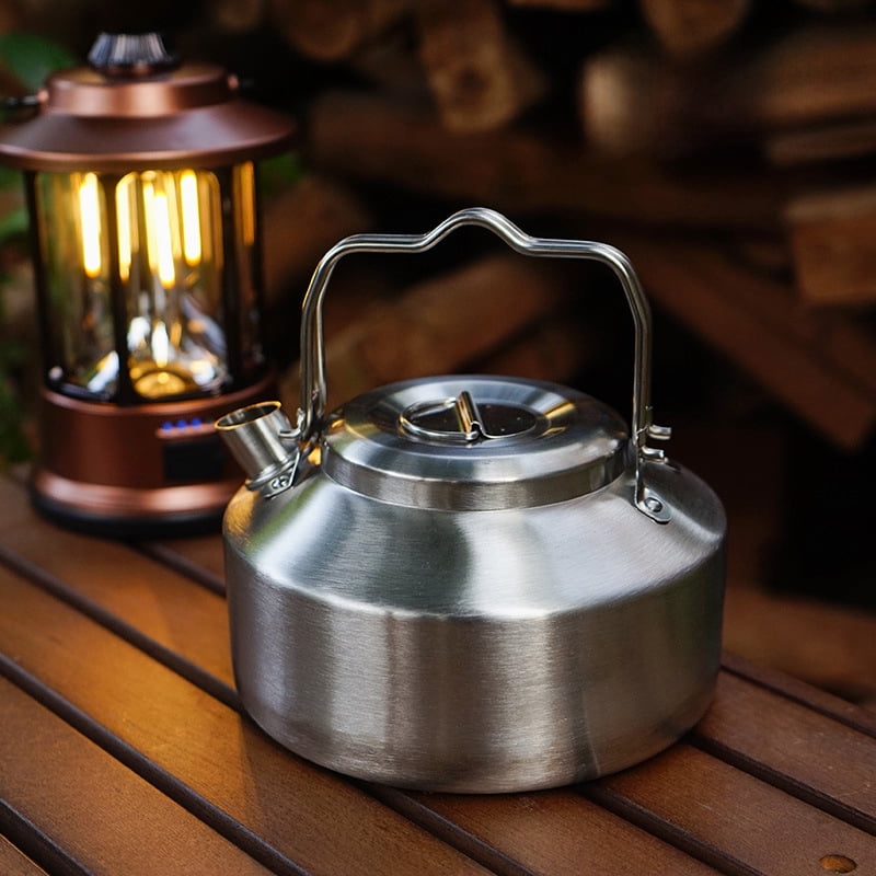 Cieatiam Outdoor mini kettle 1L camping kettle 304 stainless steel ...