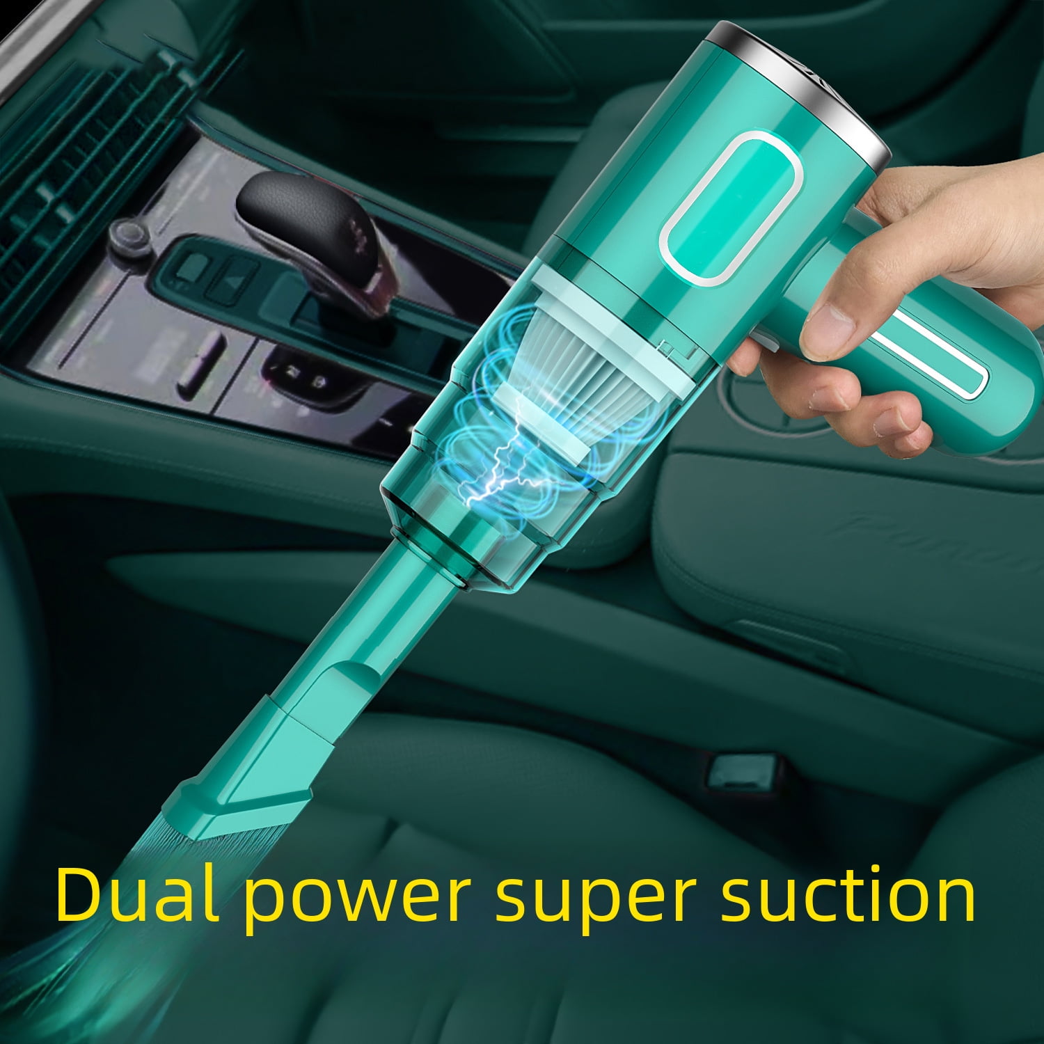 Cieatiam Portable car vacuum cleaner wireless charging handheld car ...