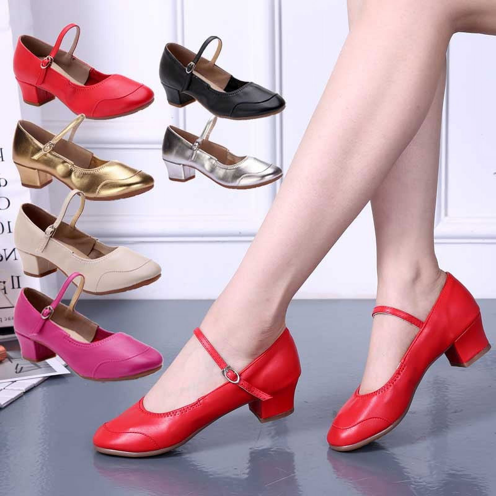 Cieatiam Square Dance Shoes Soft Sole Women's Supper Dance Shoes Dance ...