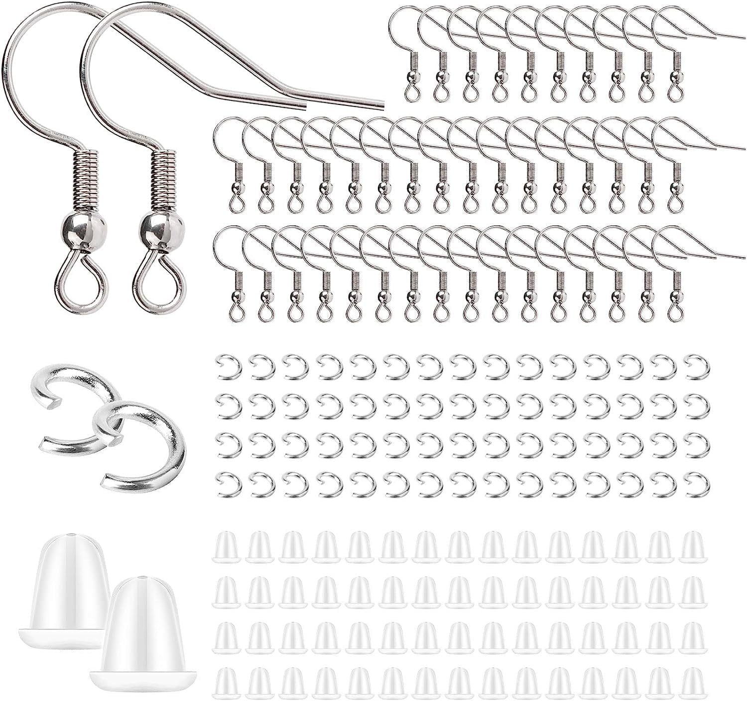 Cieatiam Stainless Steel Earring Hooks French Ear Wire, 600pcs Earring ...