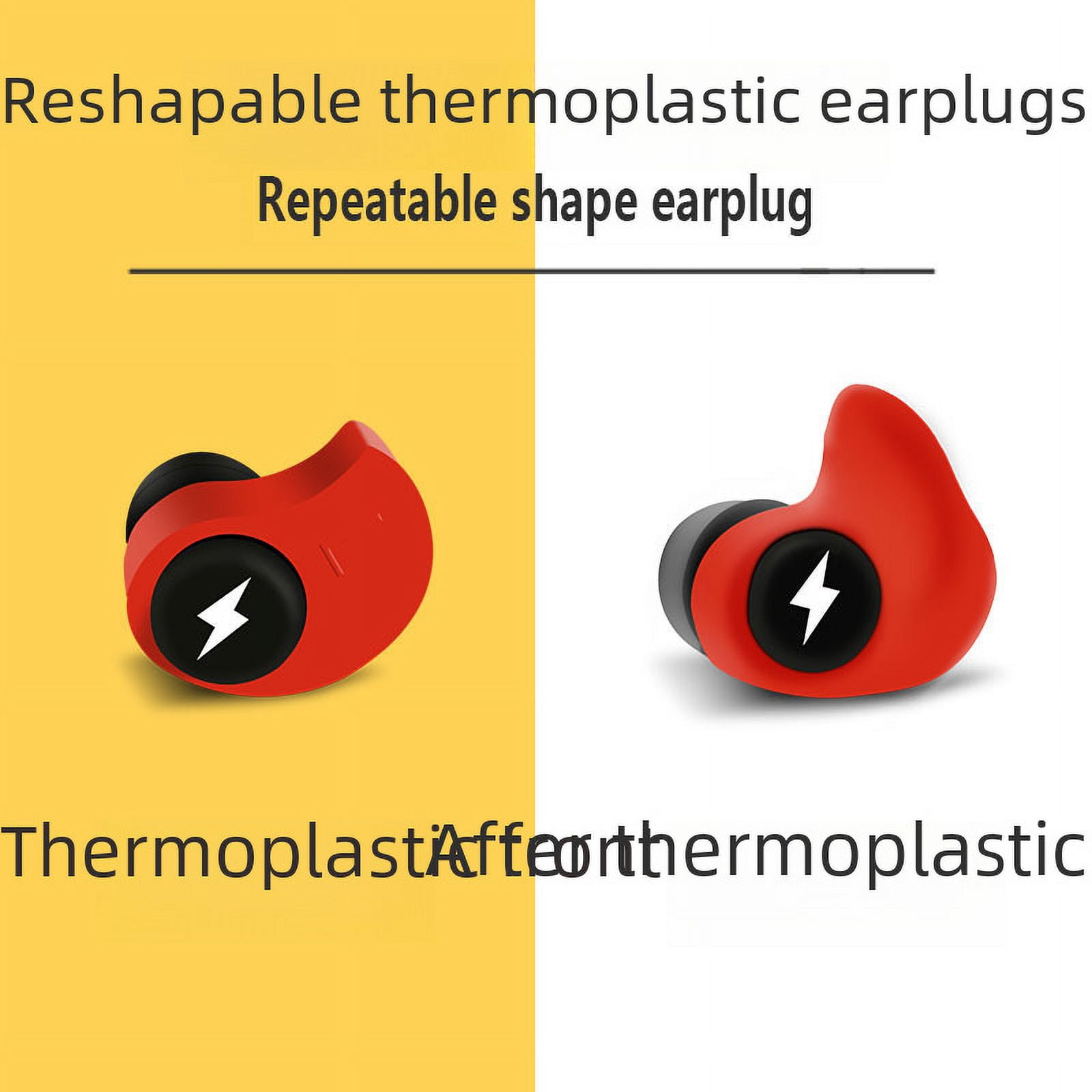 Cieatiam Thermoforming Earplugs Noise Reduction Sleep Dorm Noise Men ...