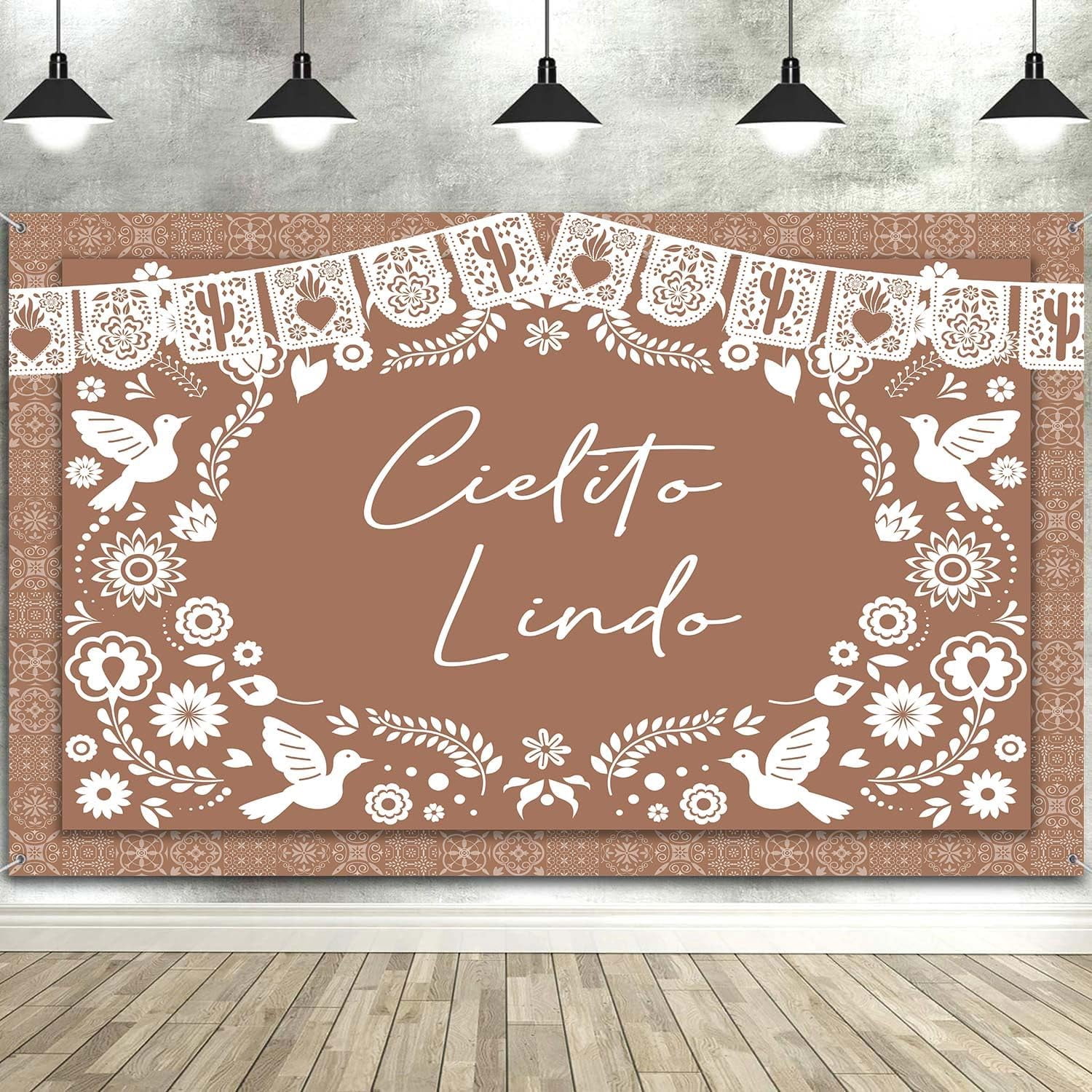 Ciel-ito Lin-do Party Decorations Photo Backdrop Brown Wedding Bridal ...