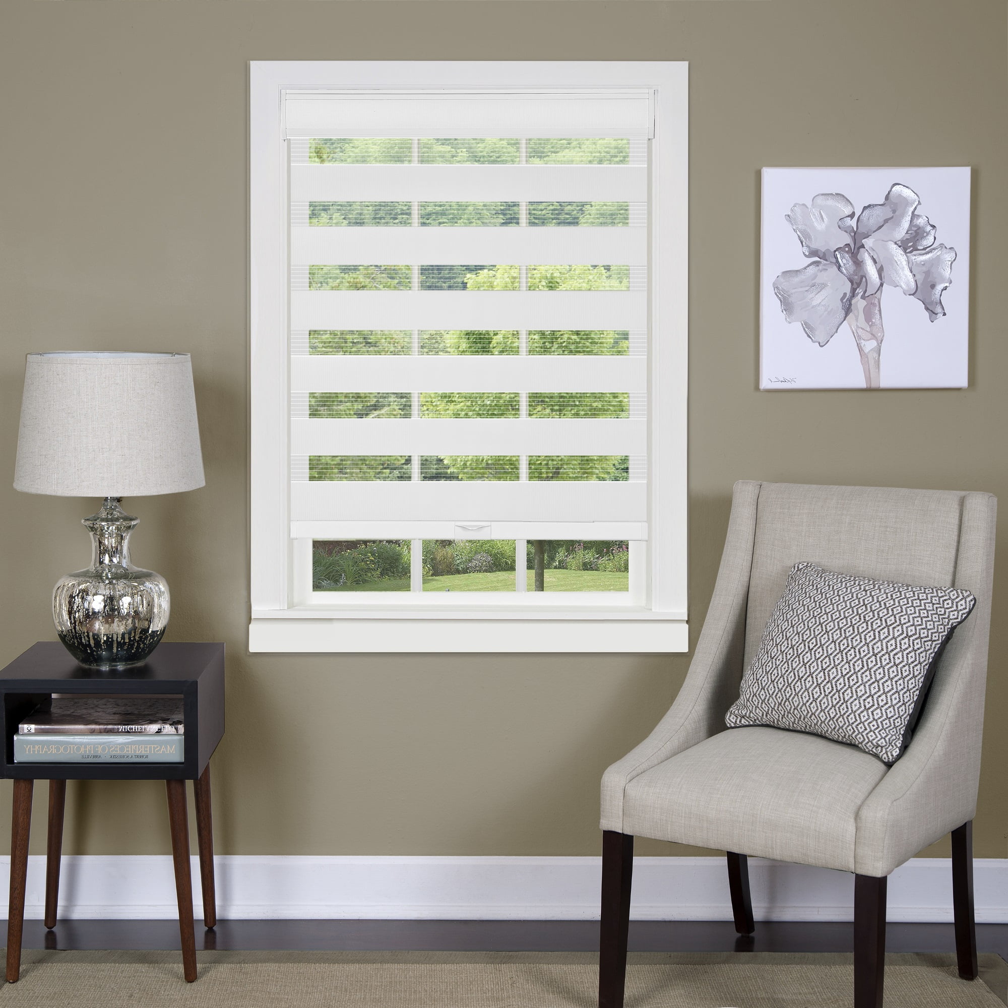 Cielo Cordless Sheer Double Layered Shade 32x72 - White - Walmart.com