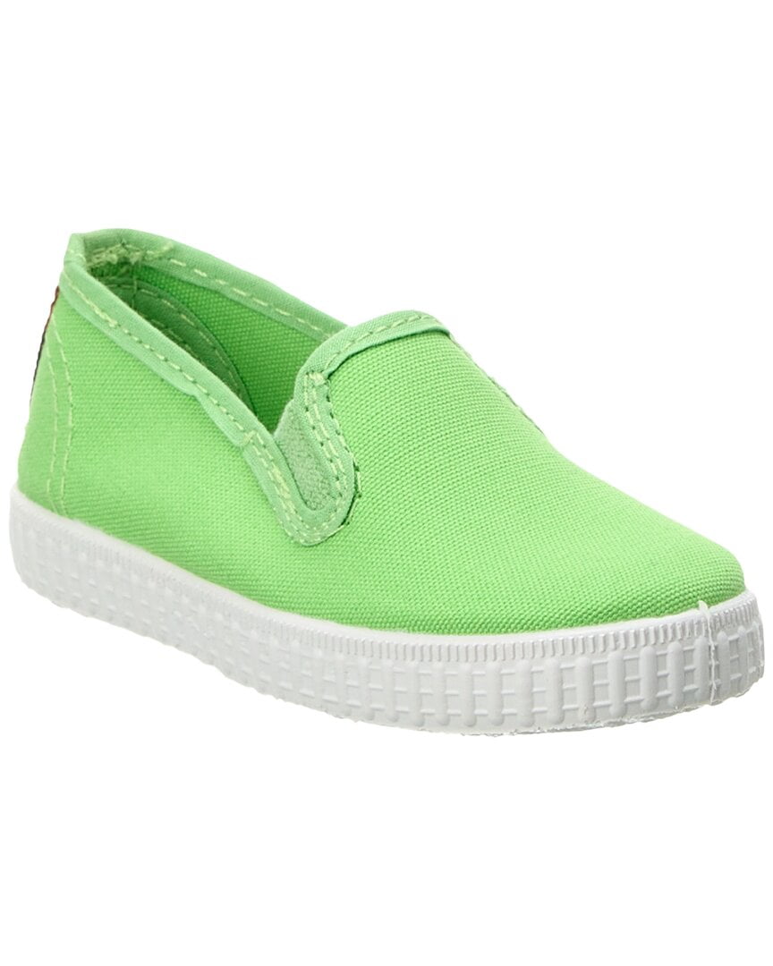 Cienta Cangrejo 2Elasticos Liso Canvas Slip-On Sneaker, 31, Green ...