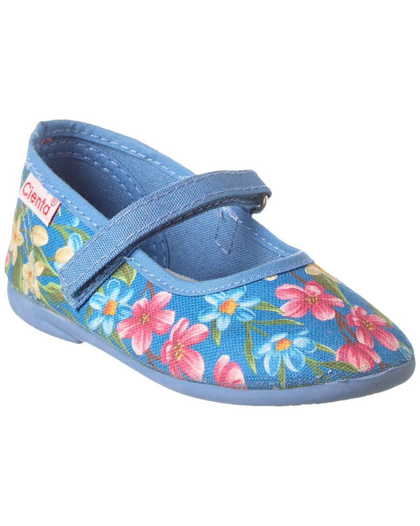 Cienta Francesita Flor Canvas Flat, 35, Blue - Walmart.com
