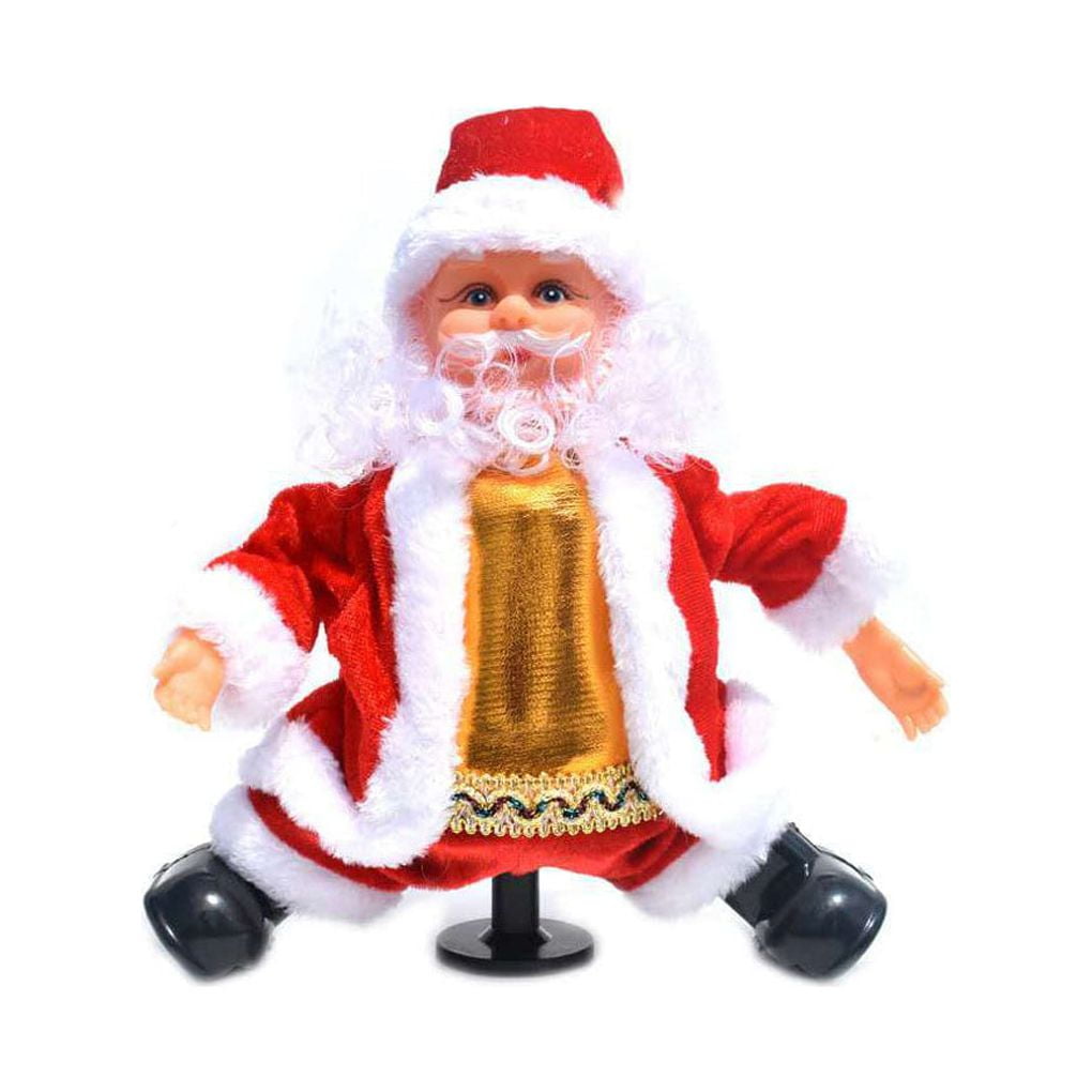 Cientrug Christmas Santa Claus Musical Toy Rotary Cloth Battery Powered ...