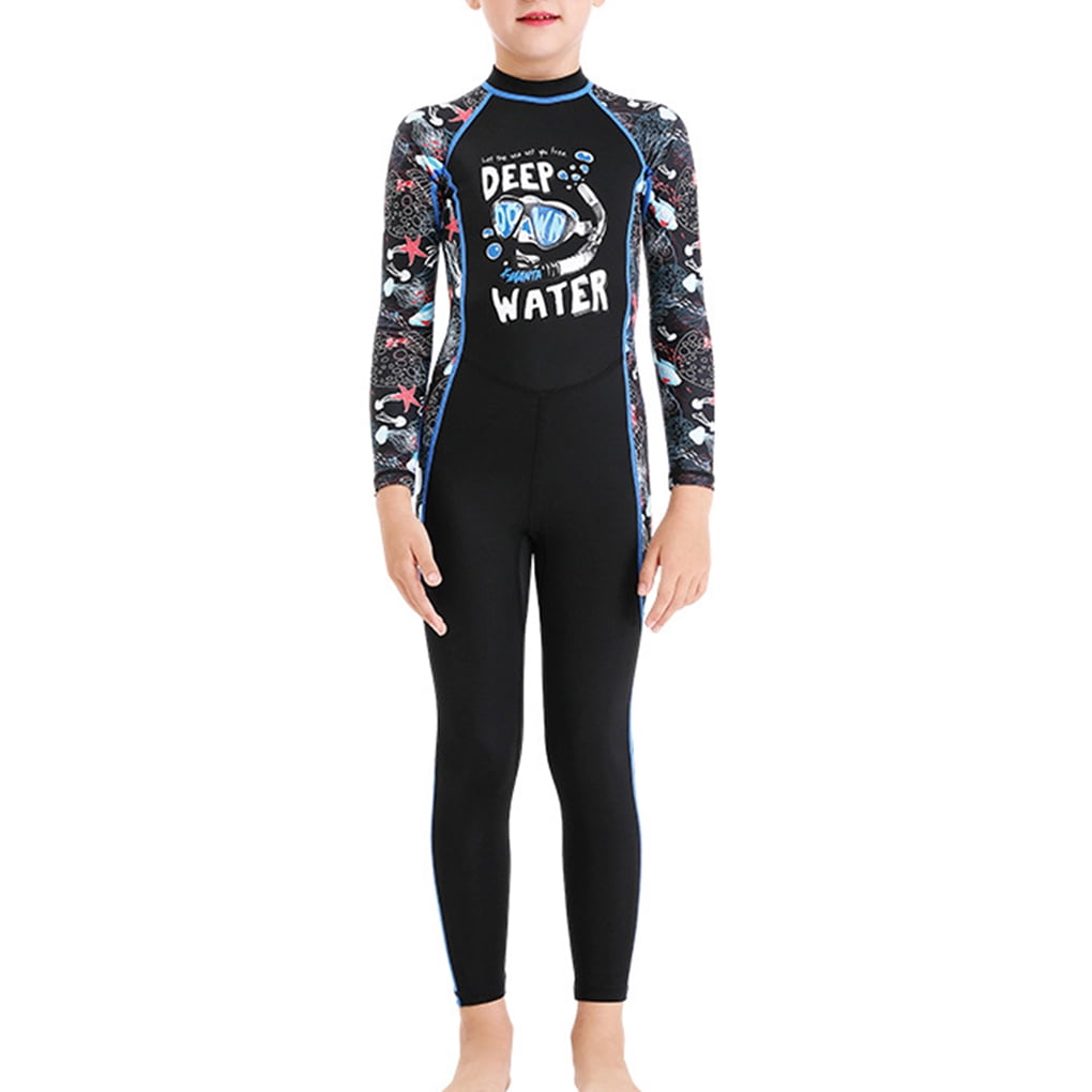 Cientrug Kids Wetsuit Long Sleeve Surfing Clothes Sun Resistant Child ...