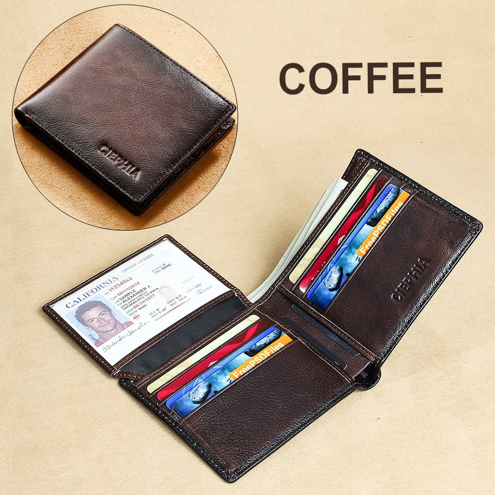 Ciephia Genuine Leather RFID Blocking Wallets for Men Vintage Bifold ...