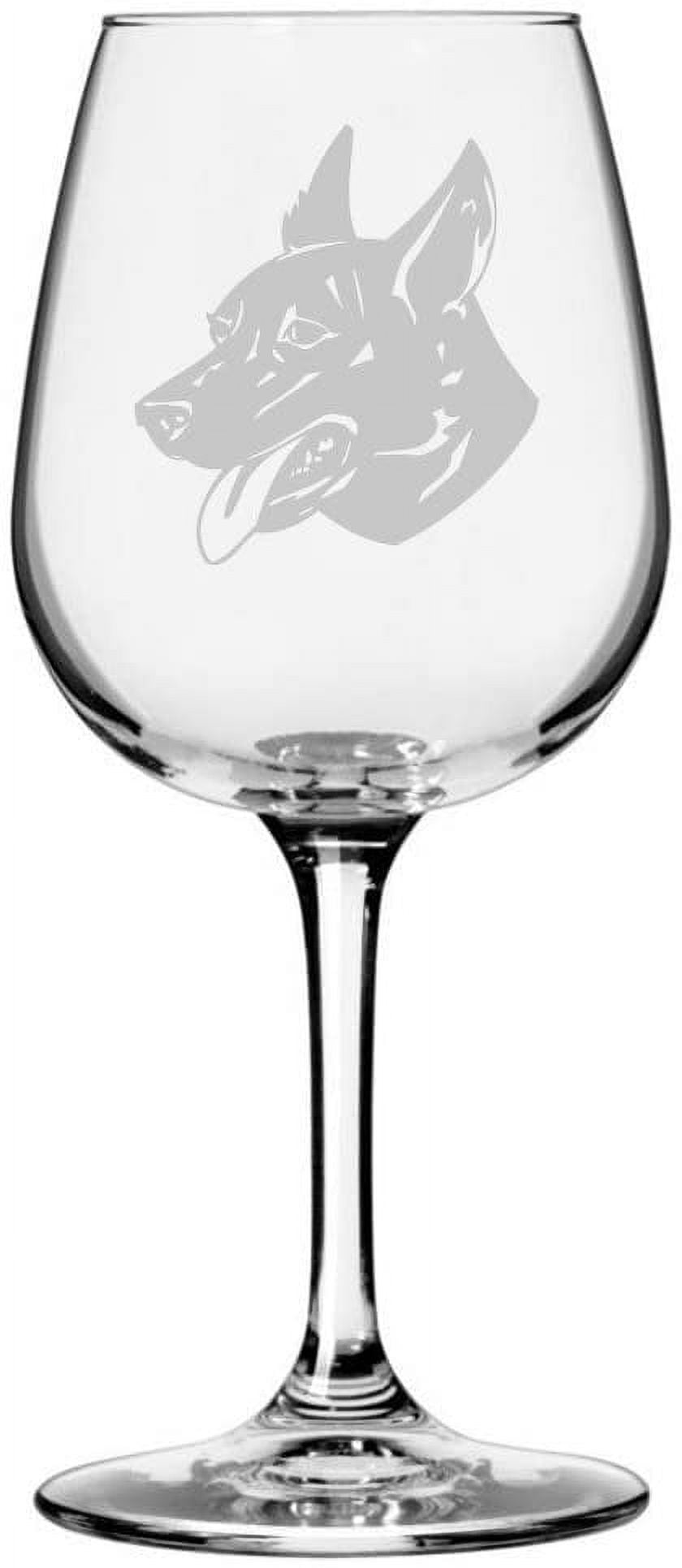 Cierny Sery Dog Themed Etched 12.75oz Libbey Wine Glass - Walmart.com