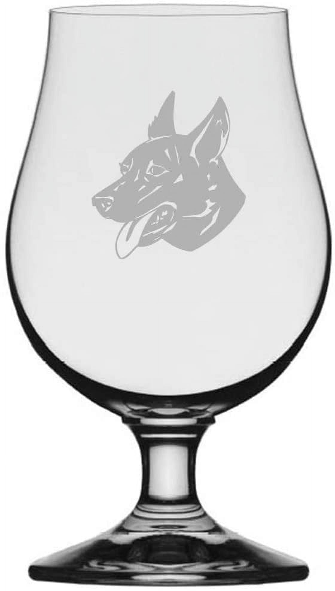 Cierny Sery Dog Themed Etched 13.25oz Iona Beer Glass - Walmart.com