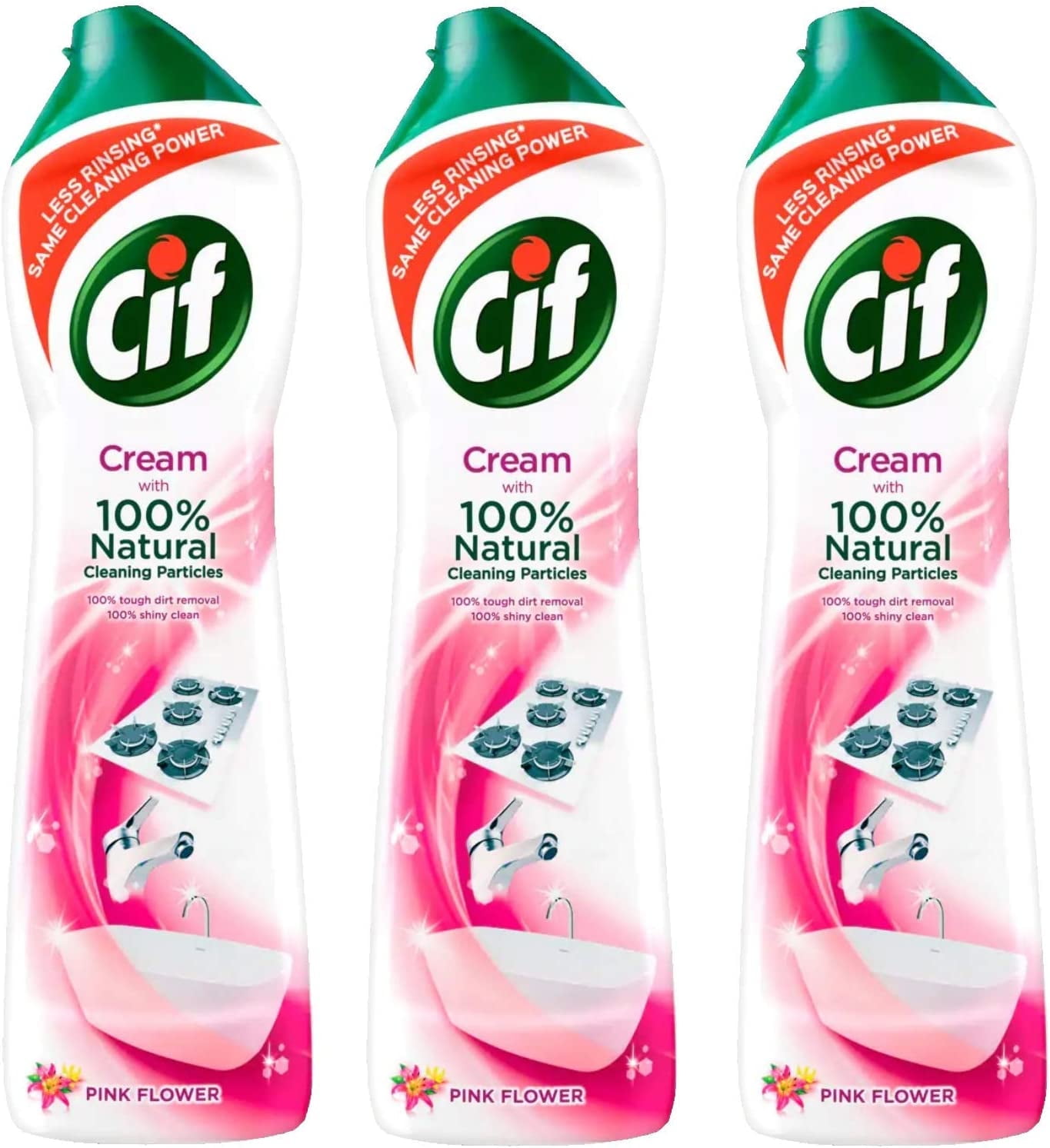 CIF Cream Multi Purpose Cleaner, Pink Flower, 16.9 Fl Oz, 500 mL, 3 Pack - Walmart.com