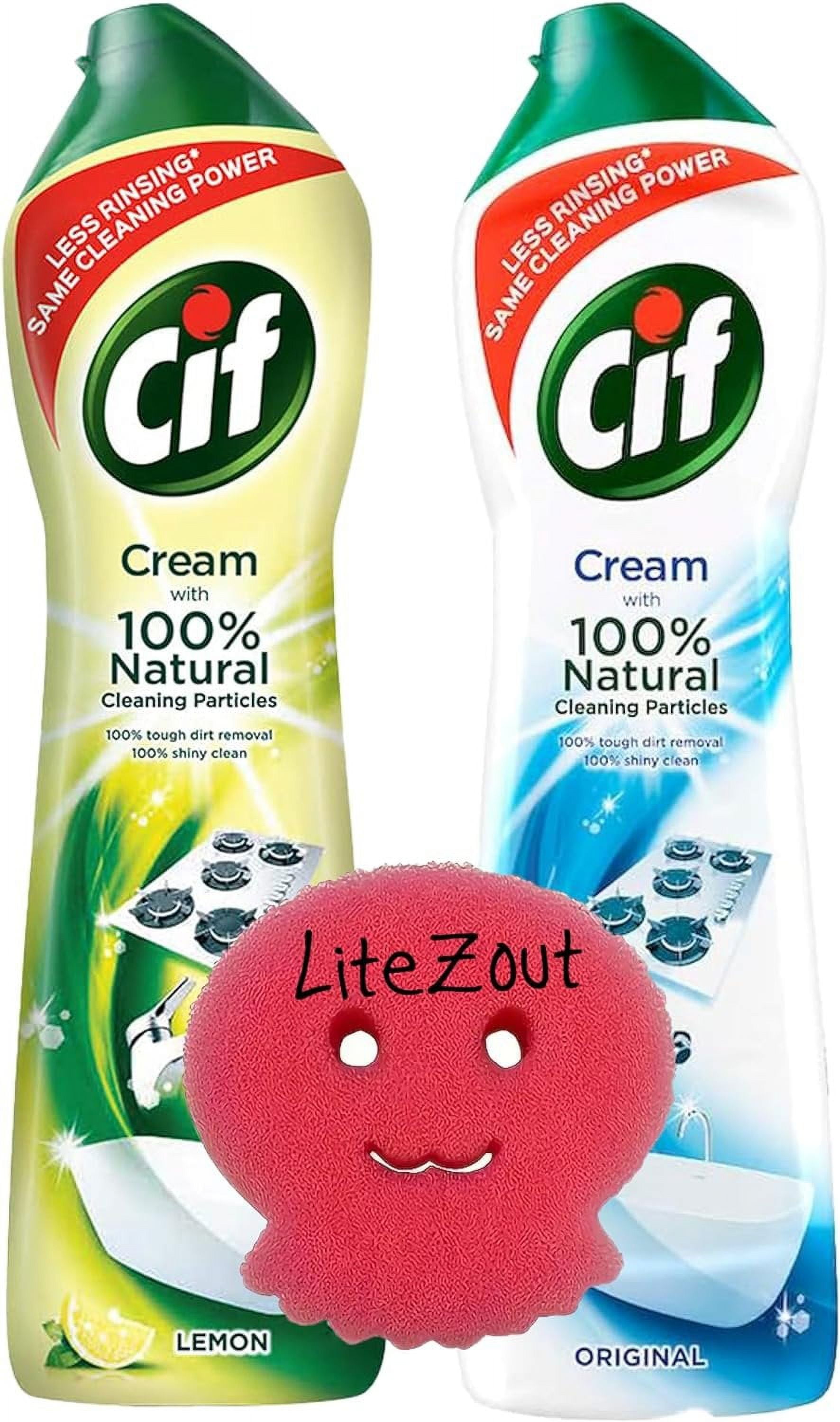 Cif Liquid Multipurpose Cleaner Pack, Lemon & Original 500ml/2ct ...