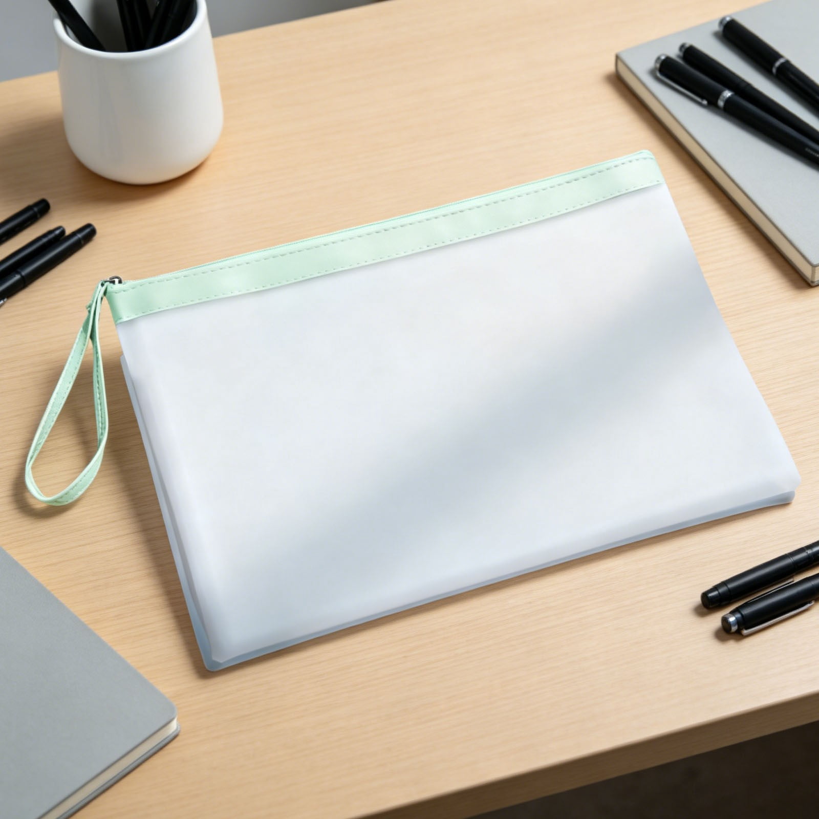 Cififendec Clear Document Pouch, A5 Large Capacity Pencil Bag with ...