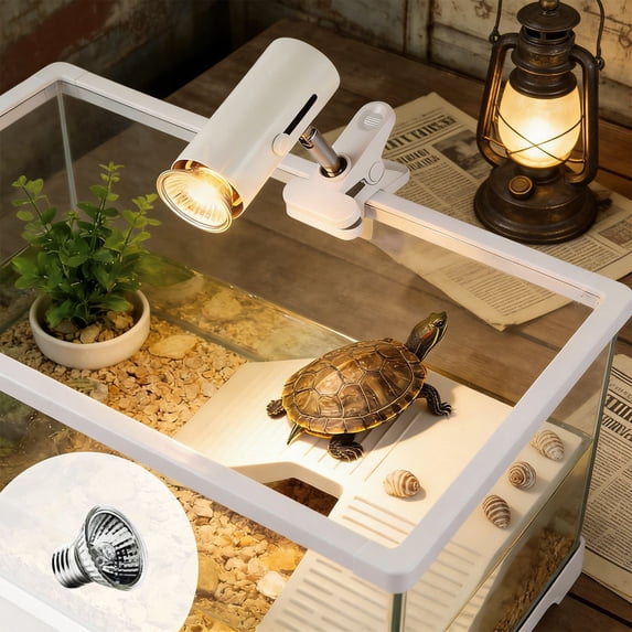 Cififendec Dimmable Reptile Basking Clip Lamp, Heat Sun Light Heater ...