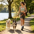 Cififendec Dual Dog Shock Absorbing Leash, 4.92ft, Reflective Bungee ...