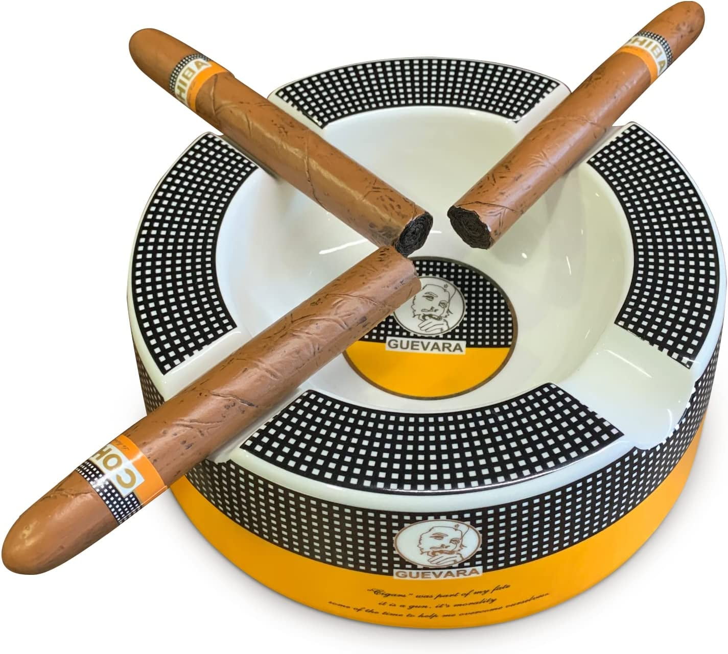 Cigar Ashtray Big Ash trays for 8" Round Cigarettes Large Rest Outdoor ...