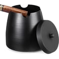 Cigar Ashtray with Lid for Outdoors Indoors Outside Patio Home Black ...