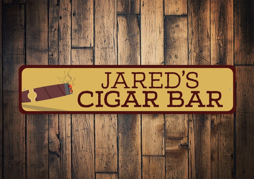 Cigar Bar Sign For Cigars Cigar Lounge Cigar Decor For Dad Dad Lounge ...
