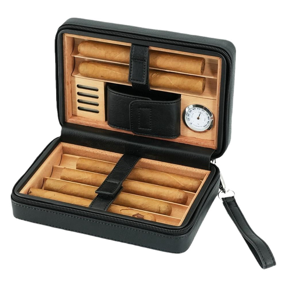 Cigar Box Zipper Bag 6-Pack Convenient Cigar Humidor, Cigarette Case ...