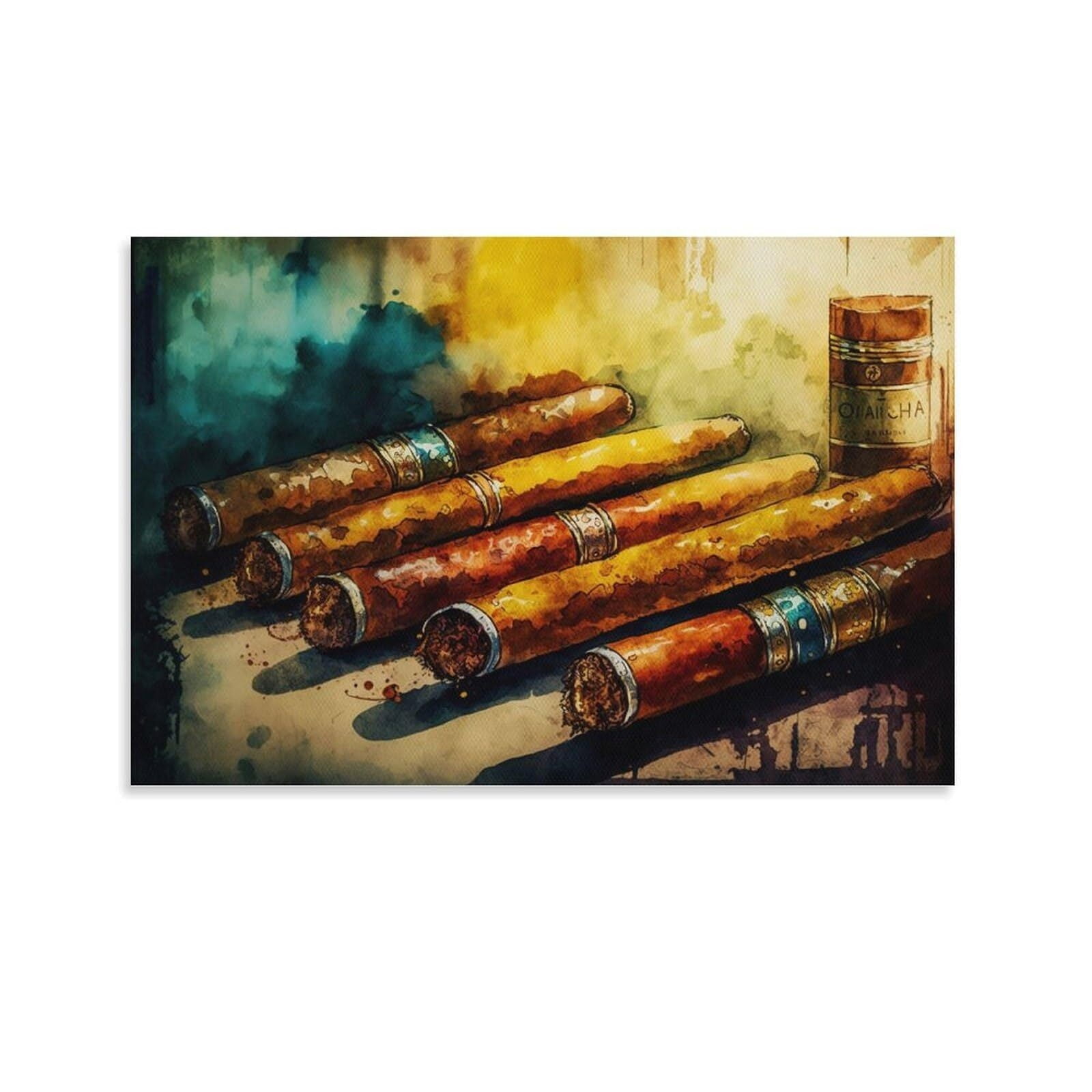 Cigar Canvas Wall Art - Tobacco Home Decor Canvas Art Poster And Wall ...