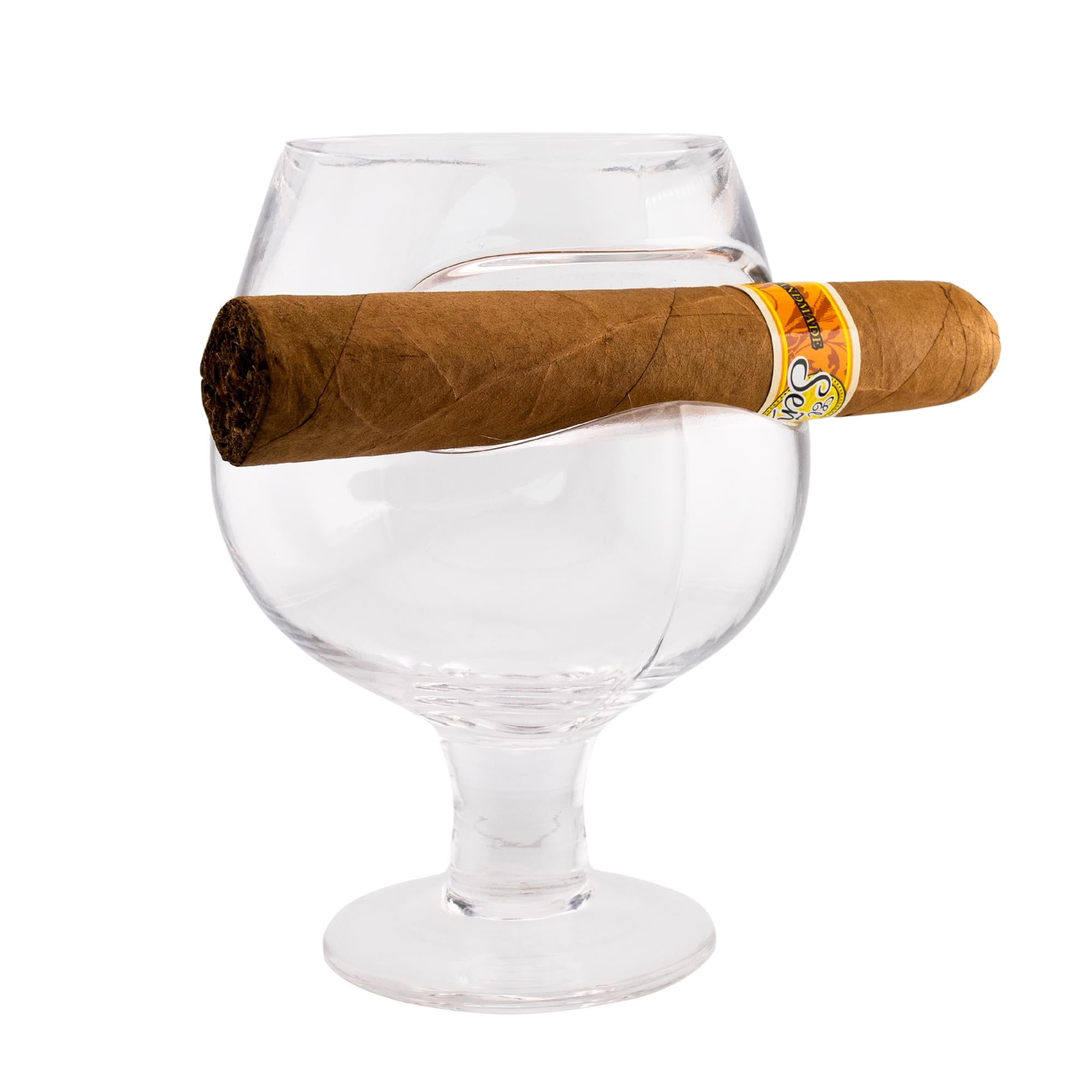 Cigar Czar 11oz Cognac Glass | Brandy Snifter w/ Cigar Rest - Walmart.com