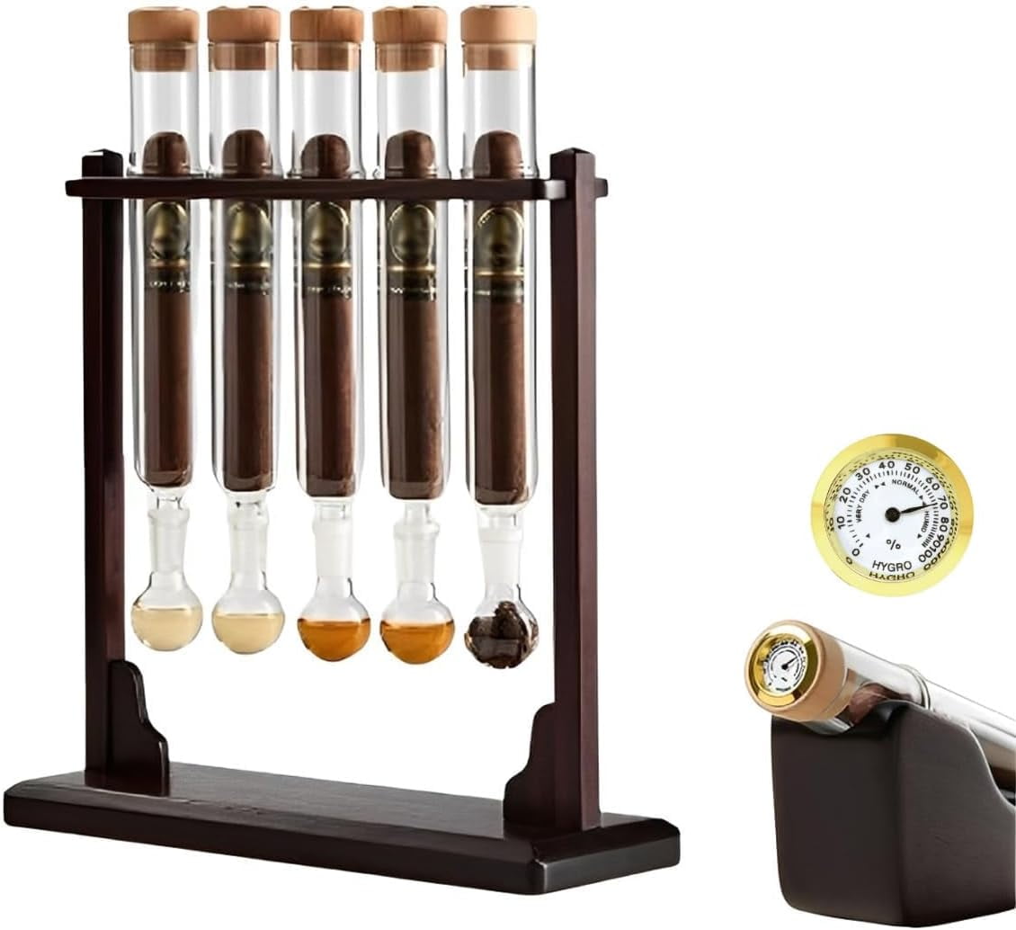 Cigar Flavor Injector Humidifier, Cigar Infuser Glass Tube Humidor Kit ...