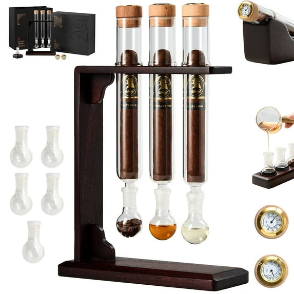 Cigar Flavor Injector Humidifier,Cigar Infuser Glass Tube Kit Humidor ...