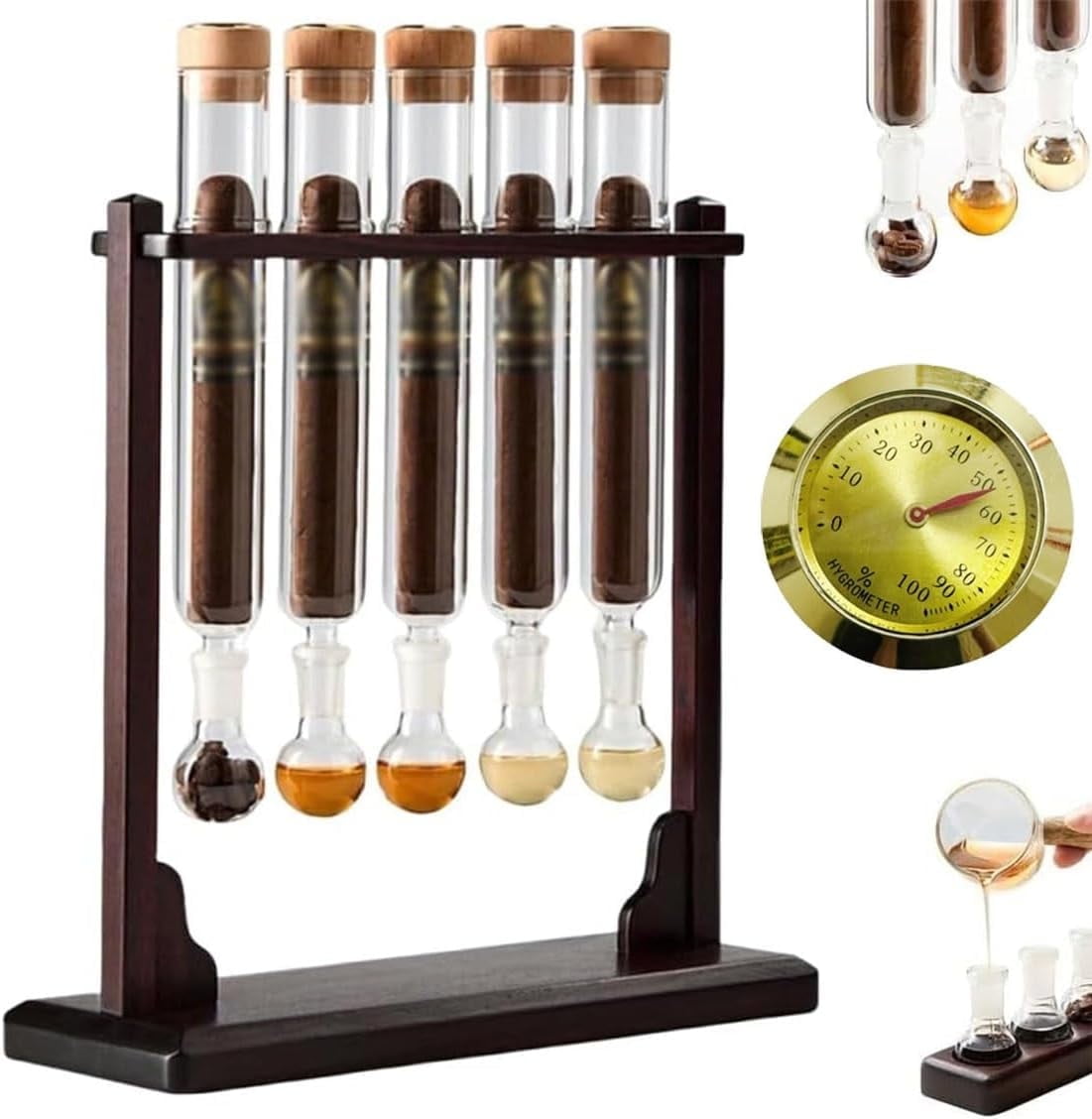 Cigar Flavor Injector Humidifier, Handmade DIY Aromatherapy Wooden Base ...