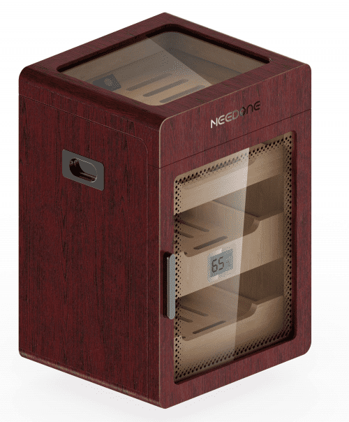 Cigar Humidor, Desktop Cigar Humidor Cabinet Light Control System with ...